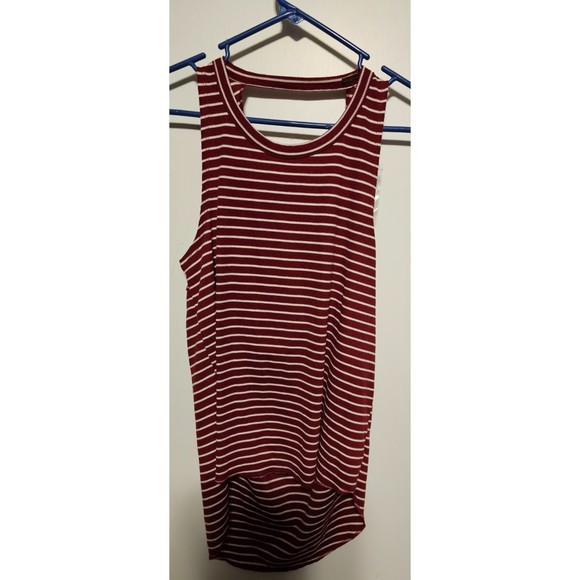Poof Apparel | Tops | Nwt Poof Apparel Red And White Striped Tank Sz ...